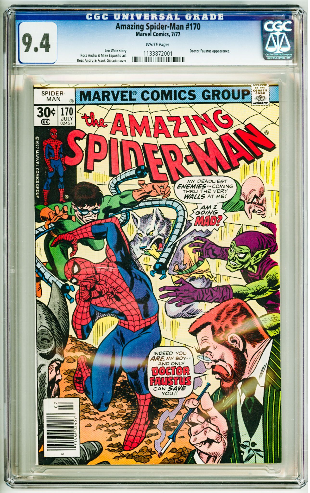 The Amazing Spider-Man #170 (1977) CGC 9.4! | Comic Books - Bronze Age ...