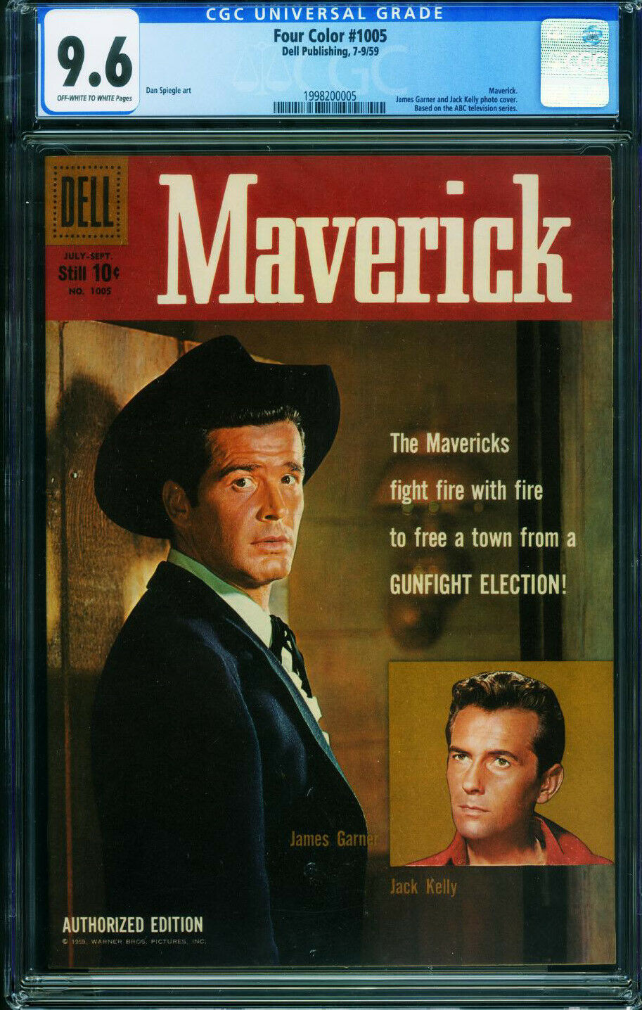 Maverick-Dell Four Color #1005 CGC Graded 9.6 James Garner- 1998200005 ...