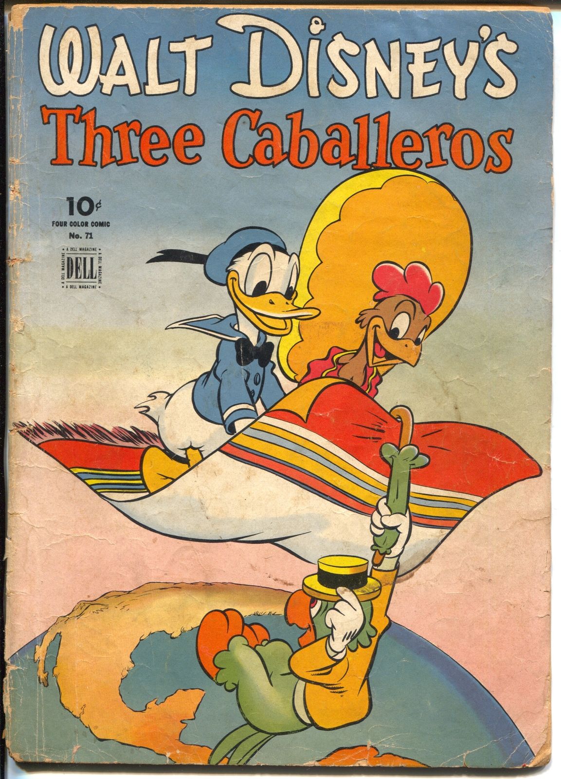 Three Caballeros-Four Color Comics-#71 1945-Dell-Donald Duck-Disney ...