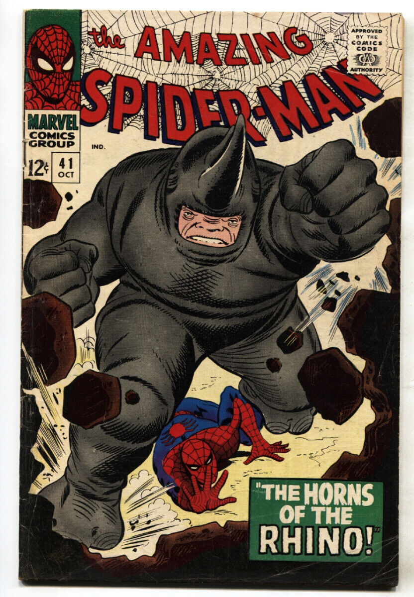 Amazing Spider-Man #41 Comic Book Marvel 1966--1St Rhino Silver-Age Vg+ ...