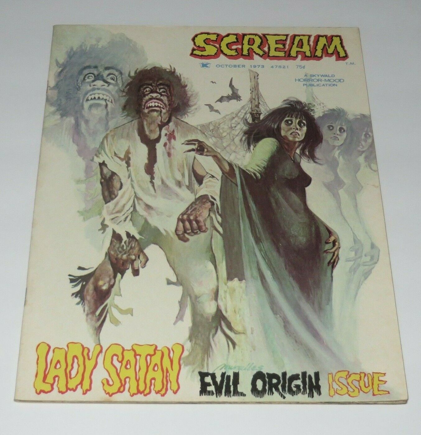 Scream #2 VF/NM High Grade 1973 Horror Magazine Origin Lady Satan ...