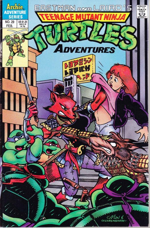 Teenage Mutant Ninja Turtles Adventures (2nd Series) #29 FN ; Archie ...