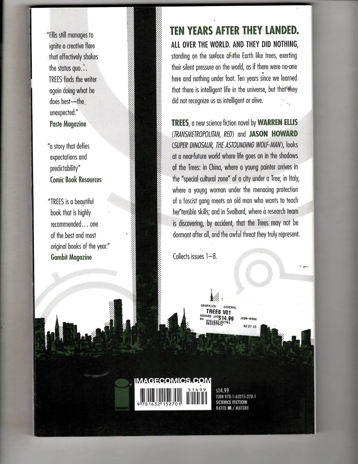 Trees Vol. # 1 Image Comics TPB Graphic Novel Comic Book Warren Ellis ...