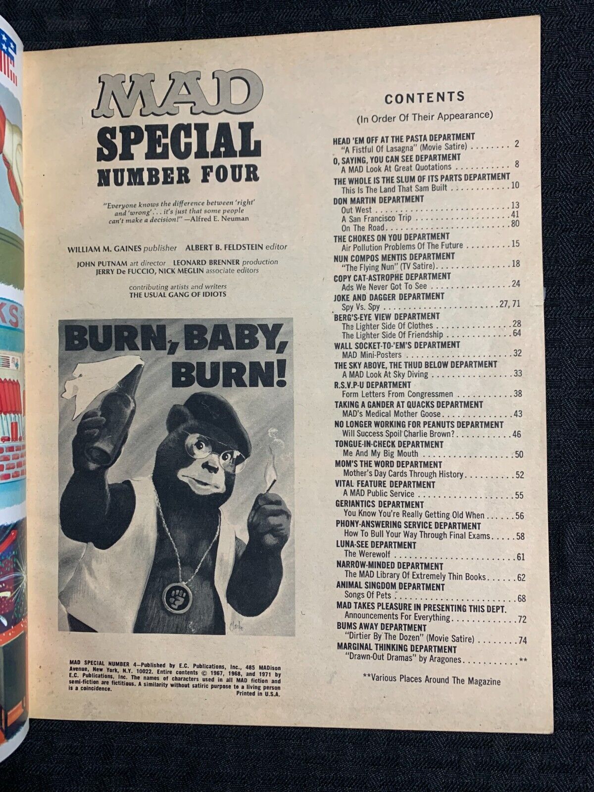 1971 MAD SPECIAL Magazine #4 G/VG 3.0 w/ 16 Mini-Posters Insert | Comic ...