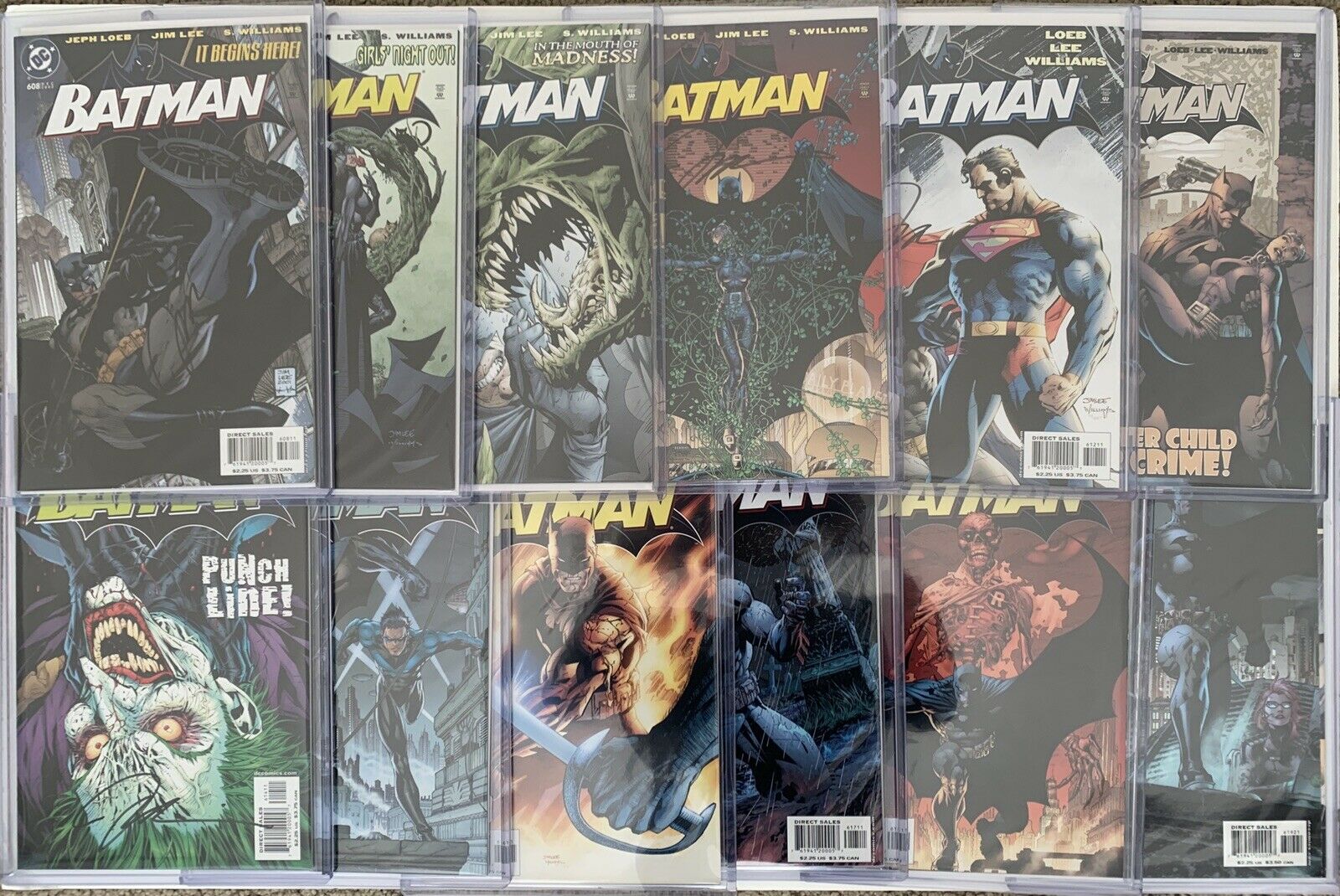Batman#608-619 VF/NM LOT 2002 'Hush' Full RUN DC Comics Signed by Jim ...