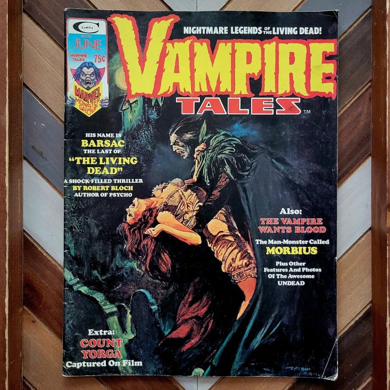 VAMPIRE TALES #5 VG+ (Marvel Magazine 1974) MORBIUS Origin Story ...