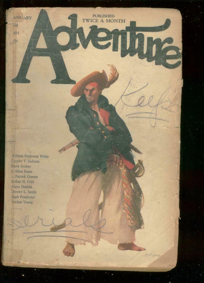 Adventure Pulp-Jan 3 1921-Pirate Cover-J Allan Dunn-Rar G | Comic ...