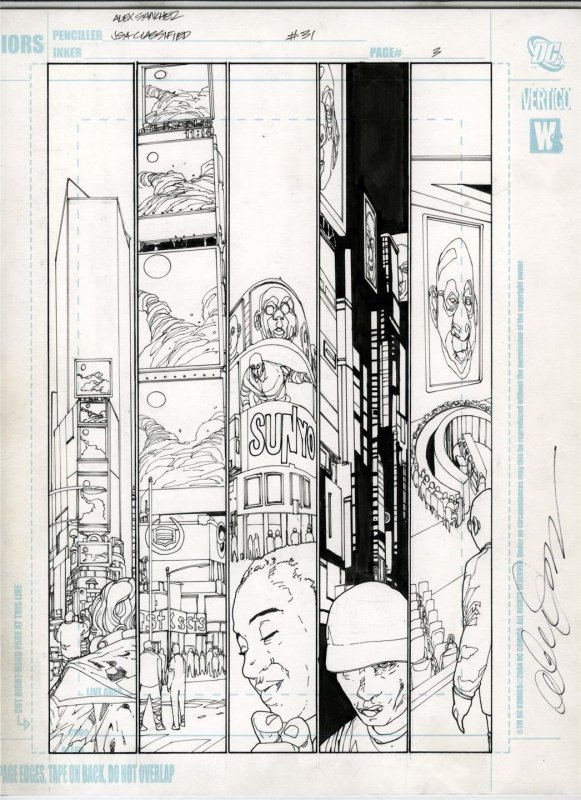 JSA: Classified #31 pg 3 Alex Sanchez Original Art Mr. Terrific Justice ...