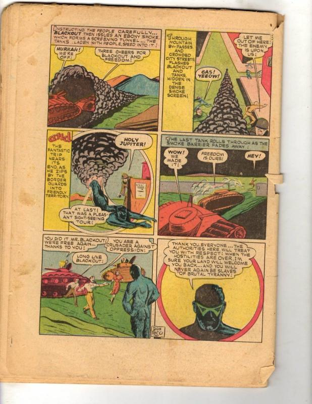 Captain Battle Comics # 1 NG 1941 Comic Book Hitler Nazis WW2 No Cover ...