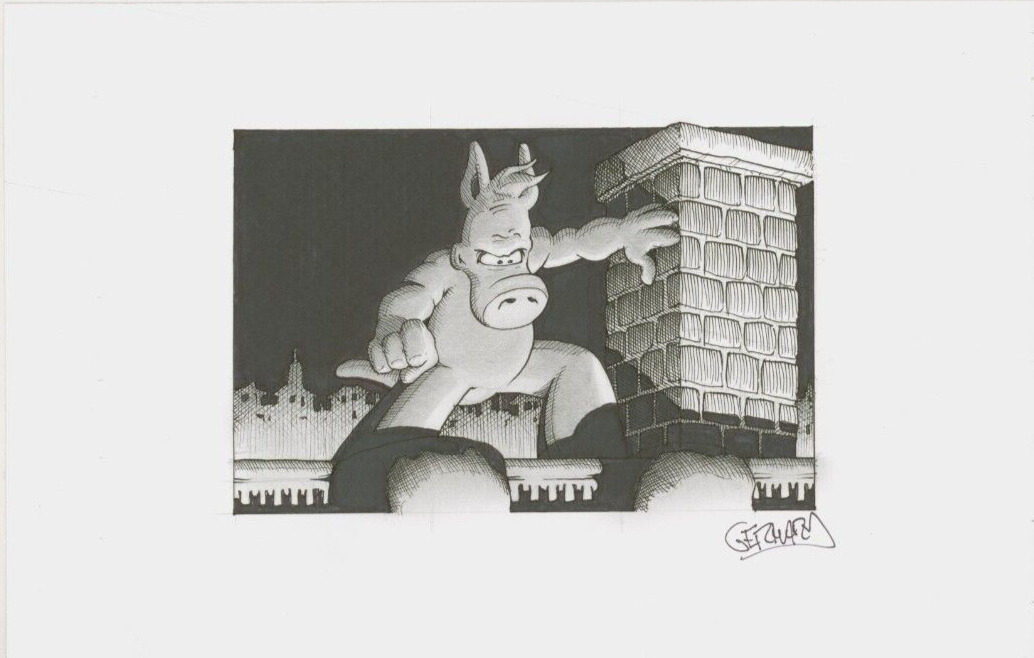 Dave Sims Cerebus The Aardvark Original Comic Art Signed & Sketch by ...