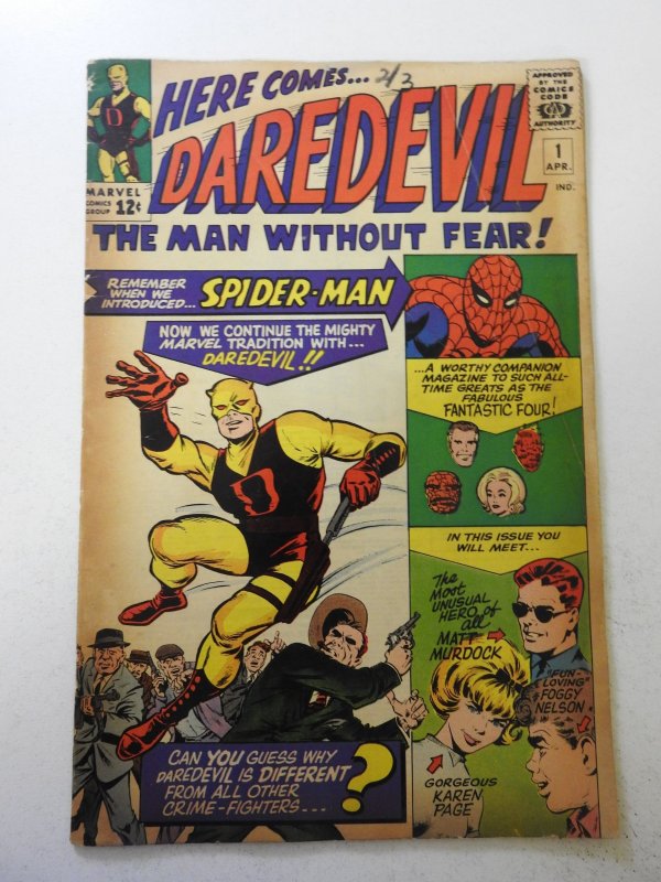 Daredevil #1 (1964) VG+ Condition 1st Appearance of Daredevil! ink fc ...