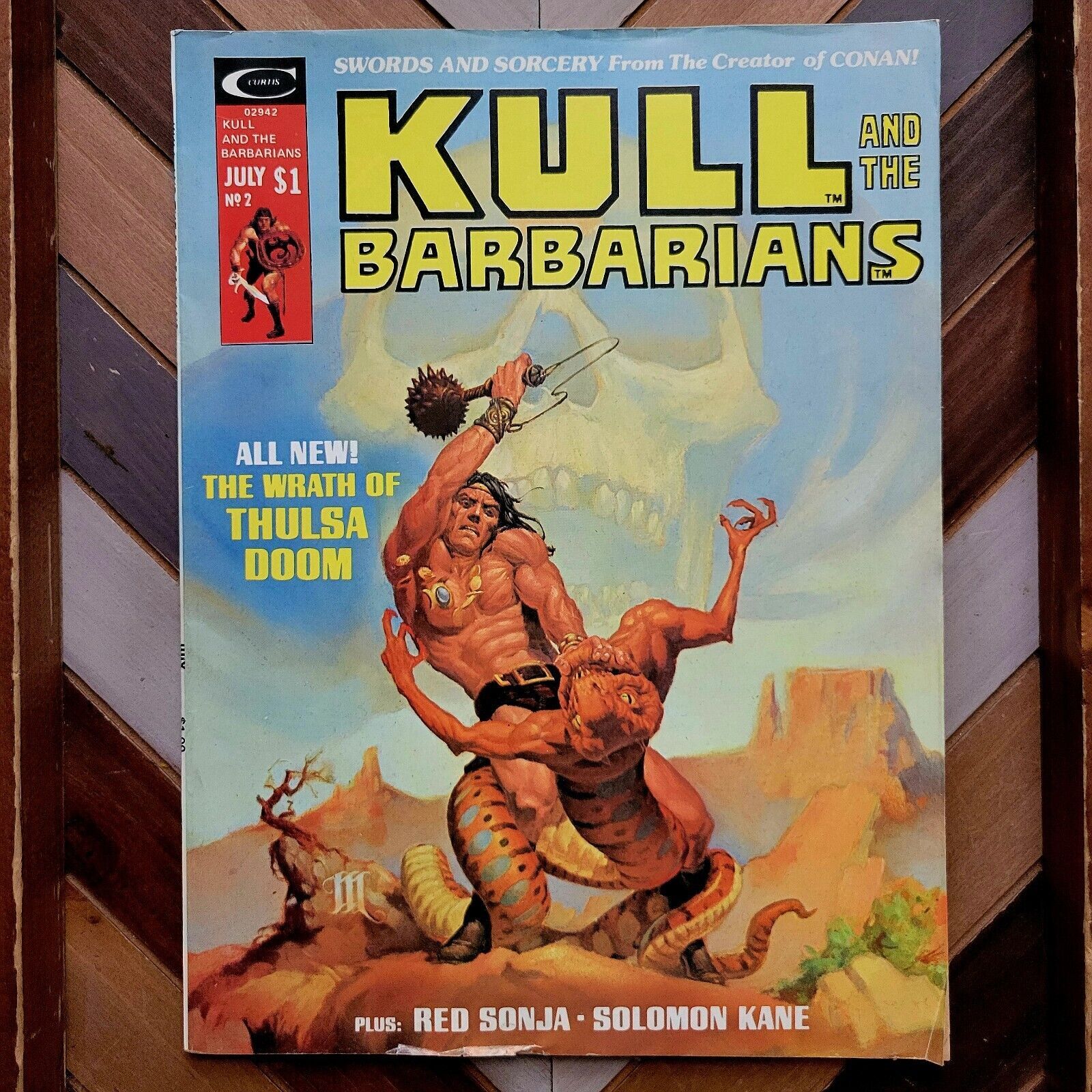 KULL & BARBARIANS #2 VG/FN (Curtis 1980) RED SONJA & SOLOMON KANE Neal ...