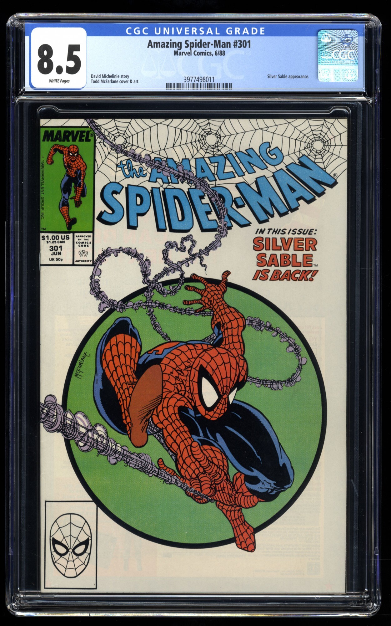 Amazing Spider-Man #301 CGC VF+ 8.5 2nd Appearance Venom! Todd ...