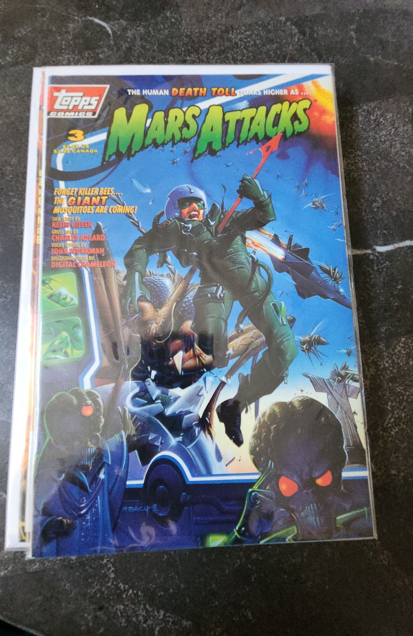 Mars Attacks #3 Pilot Cover (1994) | Comic Books - Modern Age, Topps / HipComic