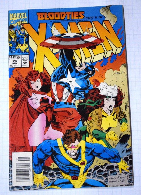 X-Men #26 1993 Captain America, Scarlet Witch, Rogue, Cyclops | Comic ...