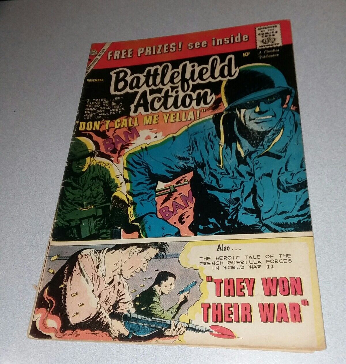Battlefield Action #27 charlton comics 1959 War propaganda cover golden ...