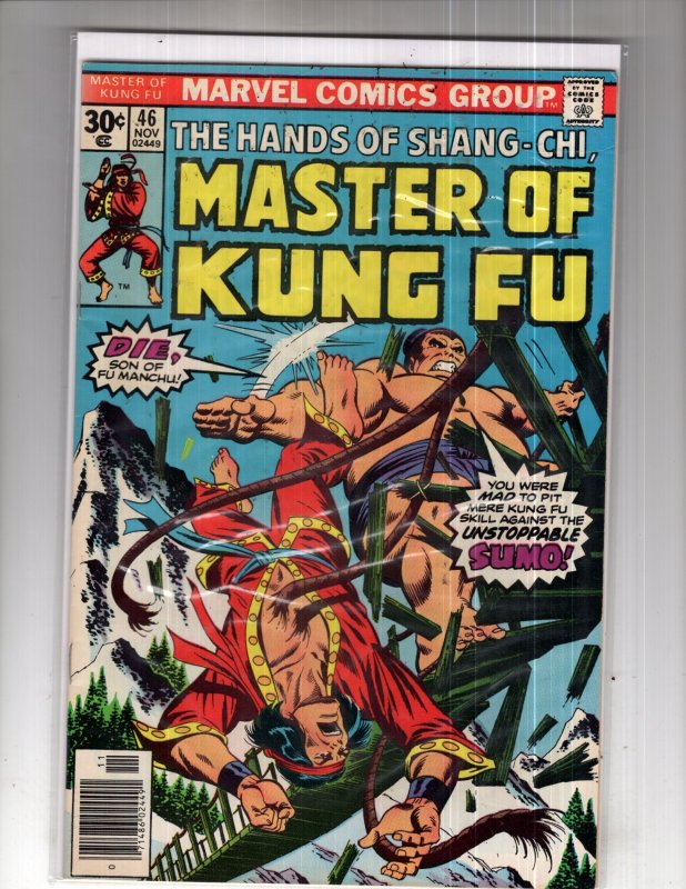 Master of Kung Fu #46 (1976) THE UNSTOPPABLE SUMO !!! / HCA1 | Comic ...