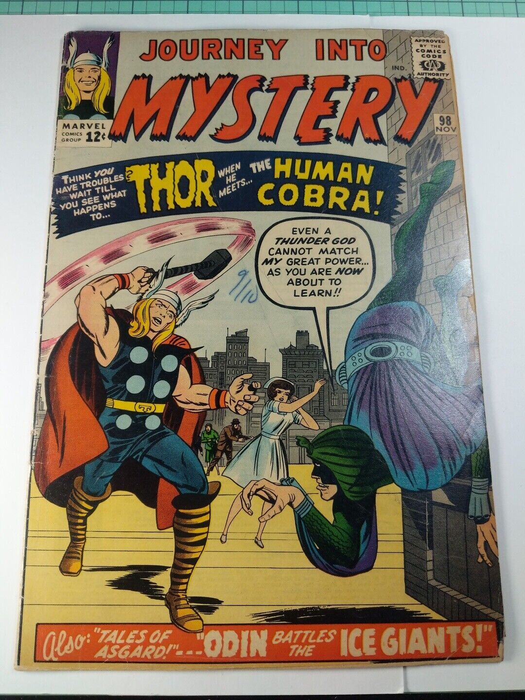 Journey into Mystery #98 VG+ 1st Human Cobra Marvel Comics C117A ...