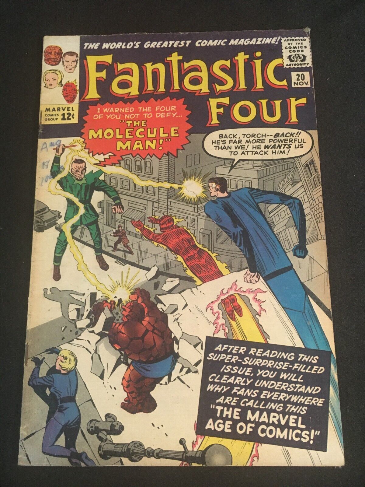THE FANTASTIC FOUR #20 First Molecule Man, VG Condition | Comic Books ...