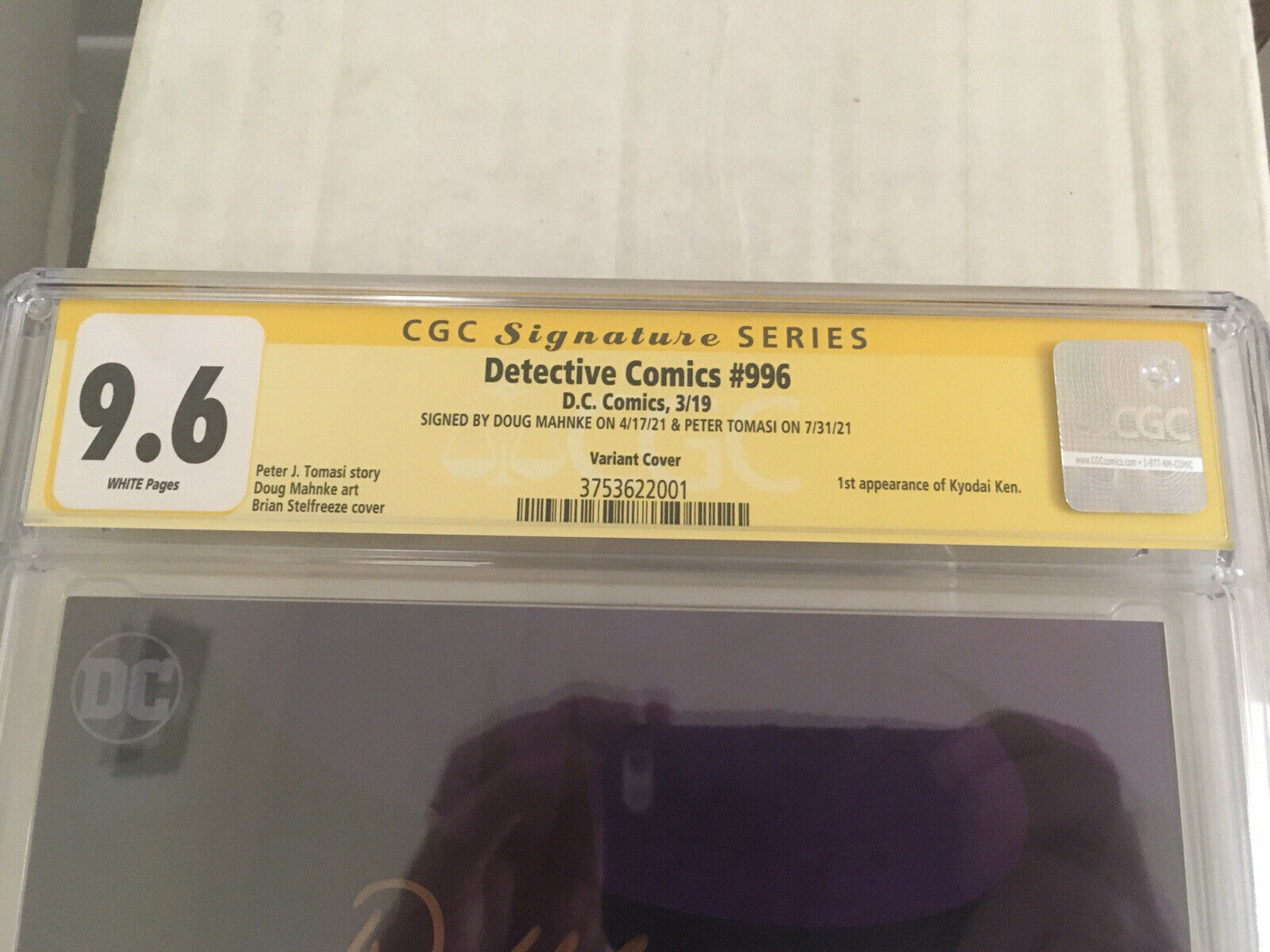 KEY 2x SIGNED 1ST KYODAI KEN (Batman Animated) Detective Comics #996 ...