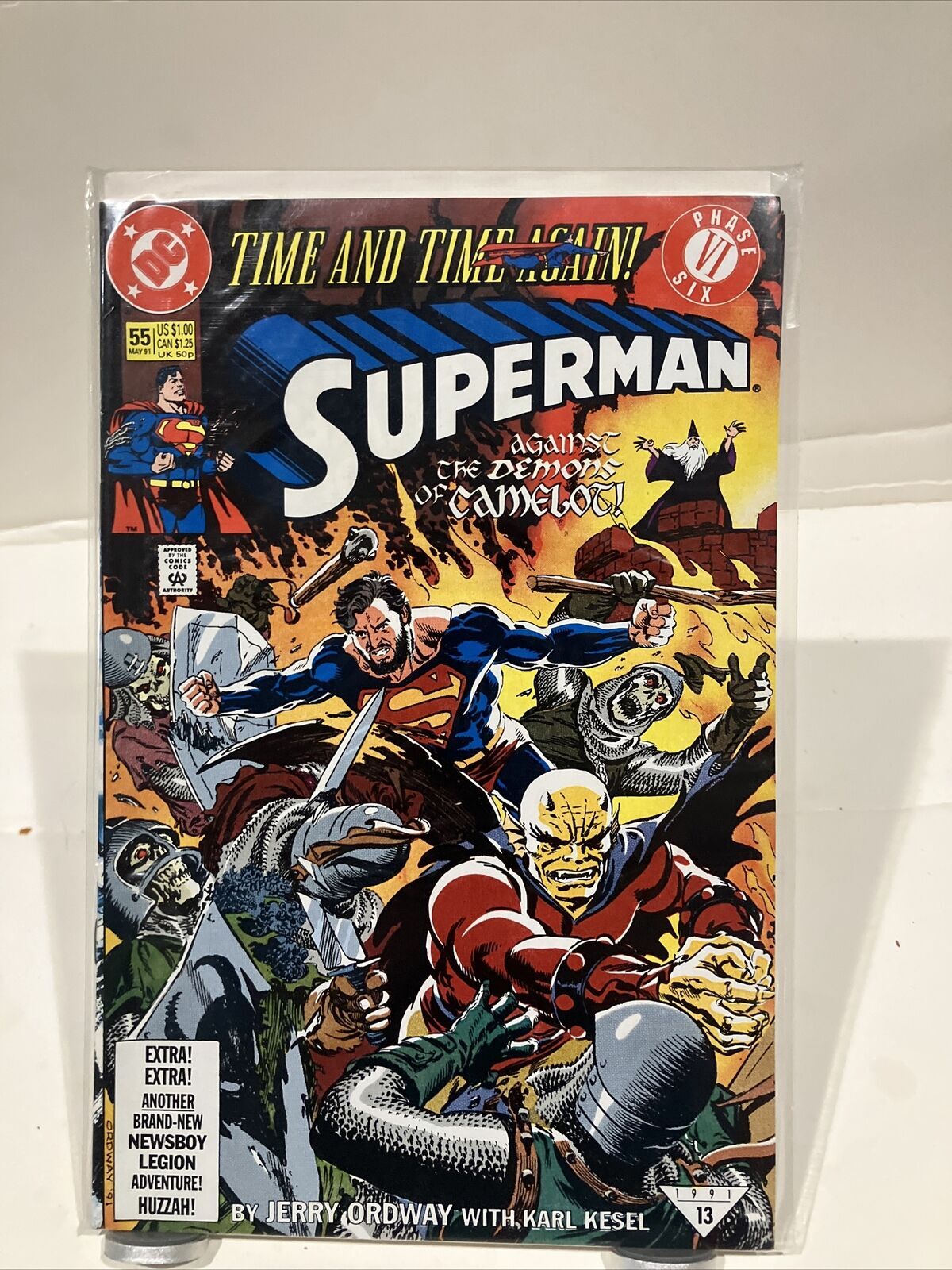 DC Comics May 1991 Superman # 55 -Against The Demons of Camelot Bagged ...