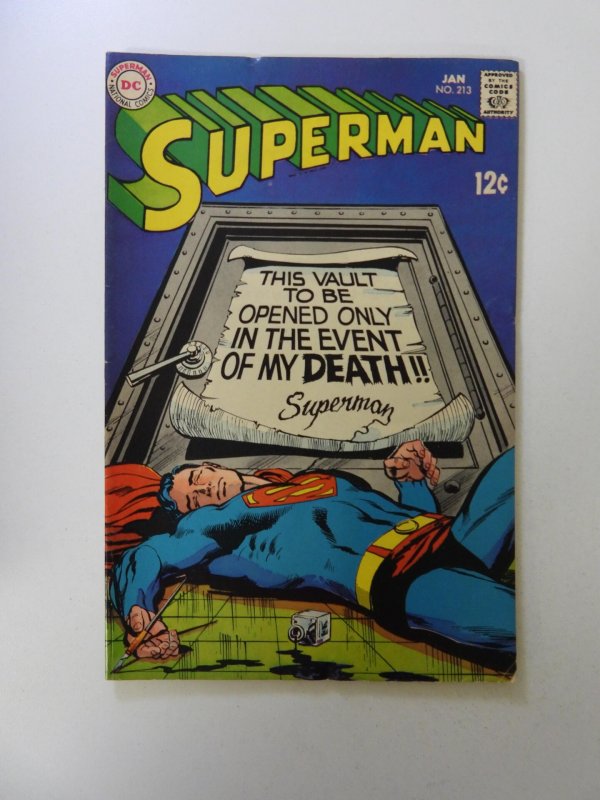 Superman #213 (1969) FN+ condition | Comic Books - Silver Age, DC ...