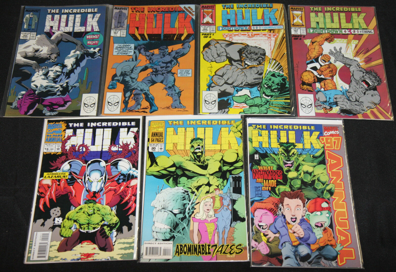 Marvel Copper Age INCREDIBLE HULK 17pc Mid Grade Comic Lot FN-VF ...