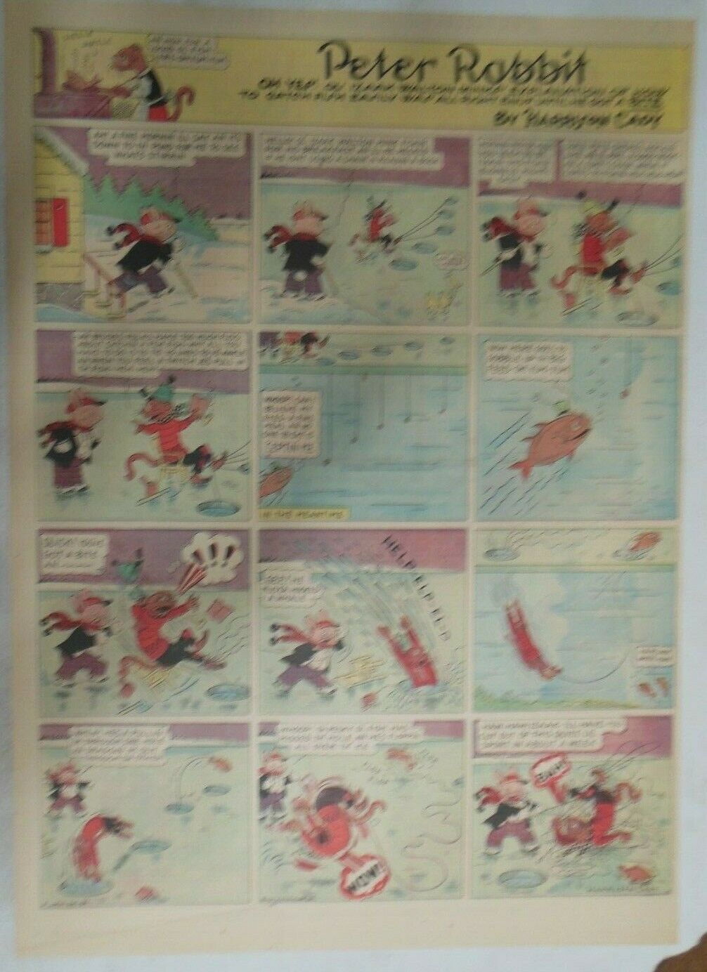 Peter Rabbit Sunday Page by Harrison Cady from 1/24/1937 Full Page Size ...