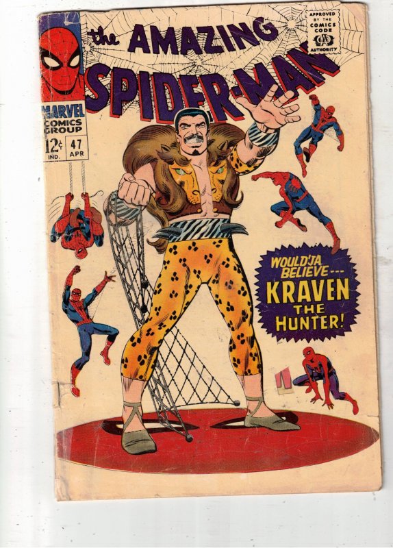 The Amazing Spider-Man #47 (1967) GD+ Affordable-Grade Kraven Cover ...