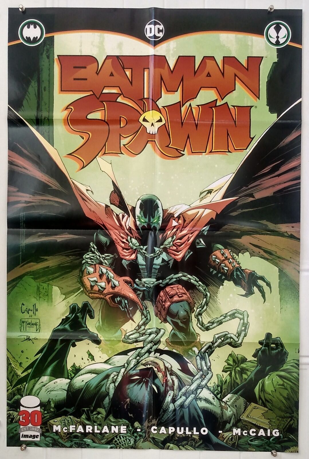 Batman Spawn Feat Spawn | DC 2022 Folded Promo Poster (24x36) New [FP447] | Comic Collectibles ...