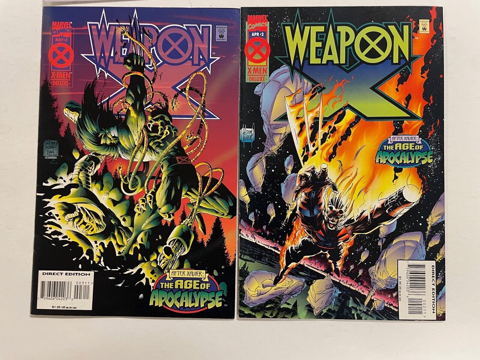 3 Marvel Comic Books Weapon X # 2 3 Super-Heroes Fall Special X-Men 58 ...