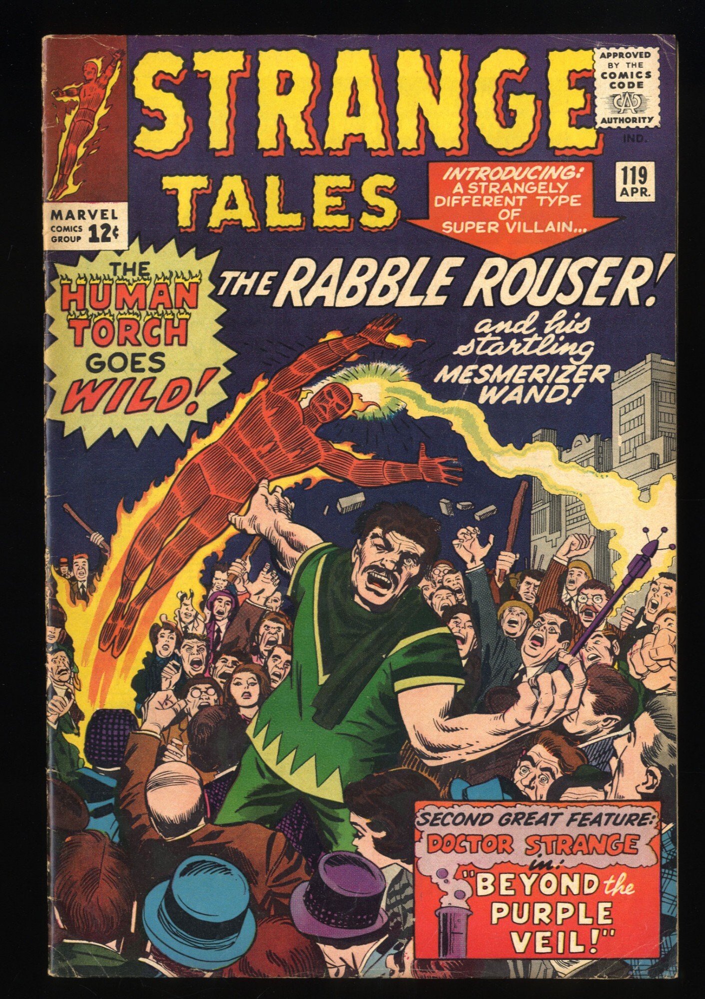 Strange Tales #119 FN 6.0 Off White Human Torch! Dr. Strange! Jack ...