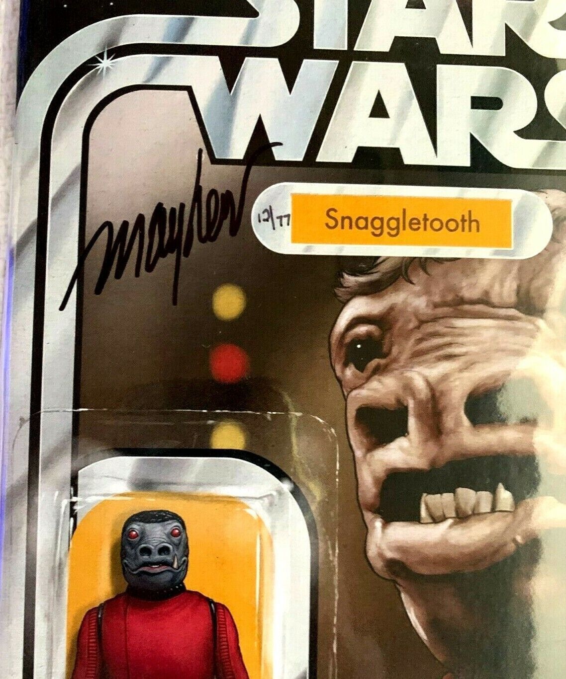 Marvel Star Wars #15 (2015) JTC Snaggletooth Action Figure Signed by ...