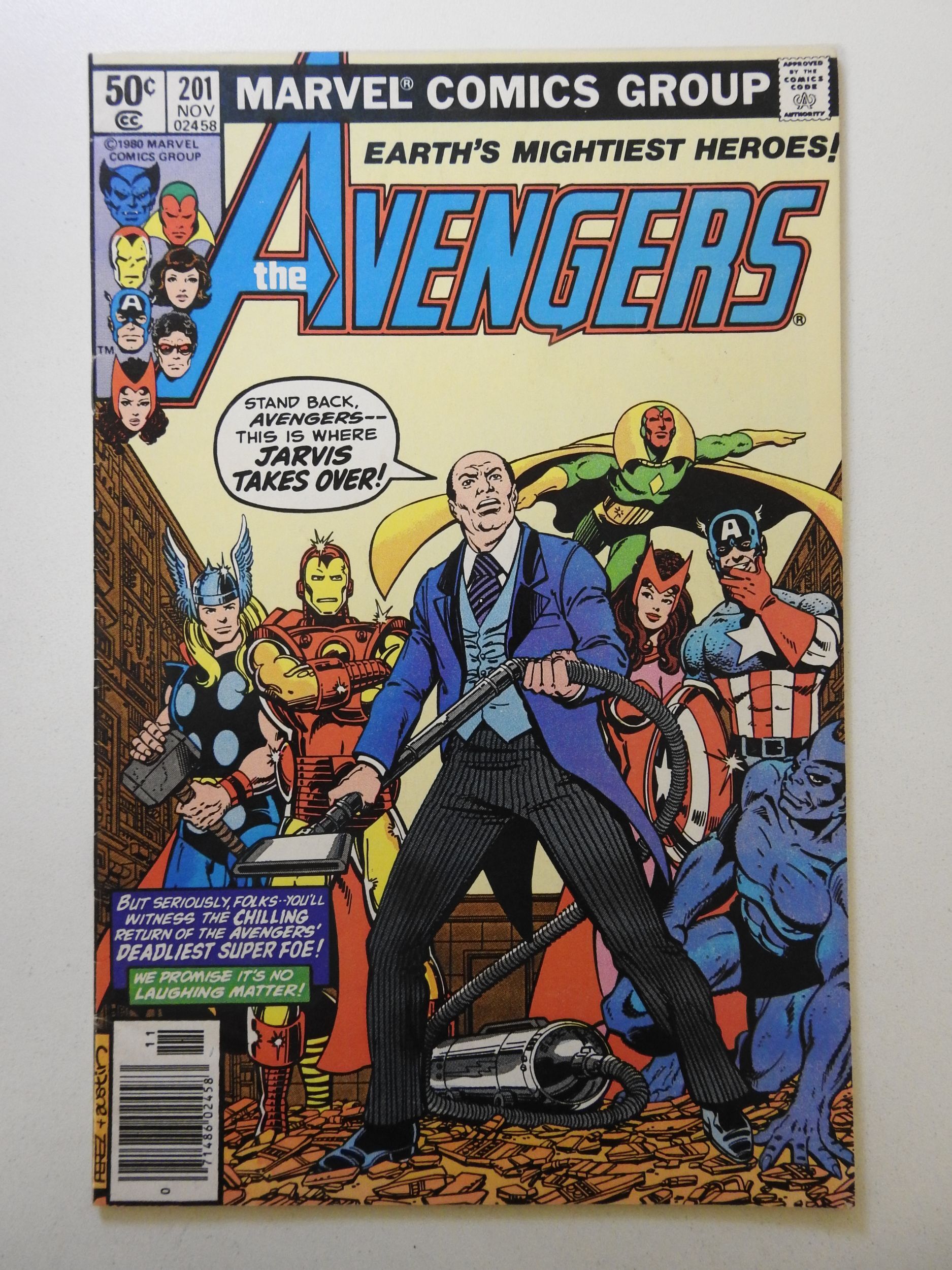 The Avengers #201 (1980) "Jarvis Takes Over!" Sharp Fine+ Condition ...
