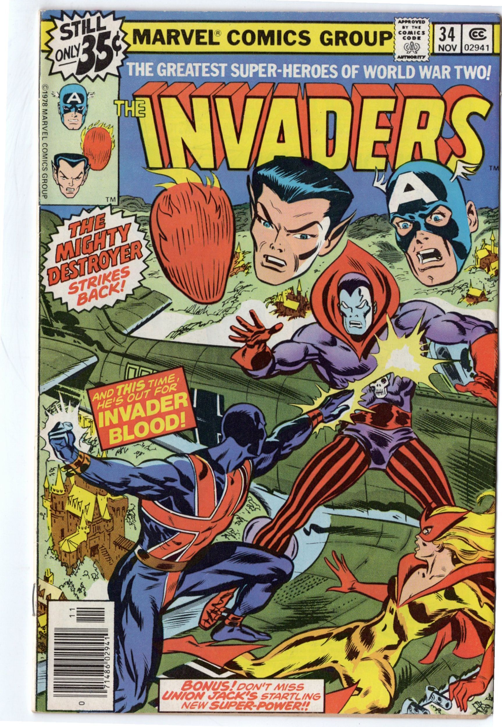 The Invaders #34 (1978) | Comic Books - Bronze Age, Marvel, Invaders ...