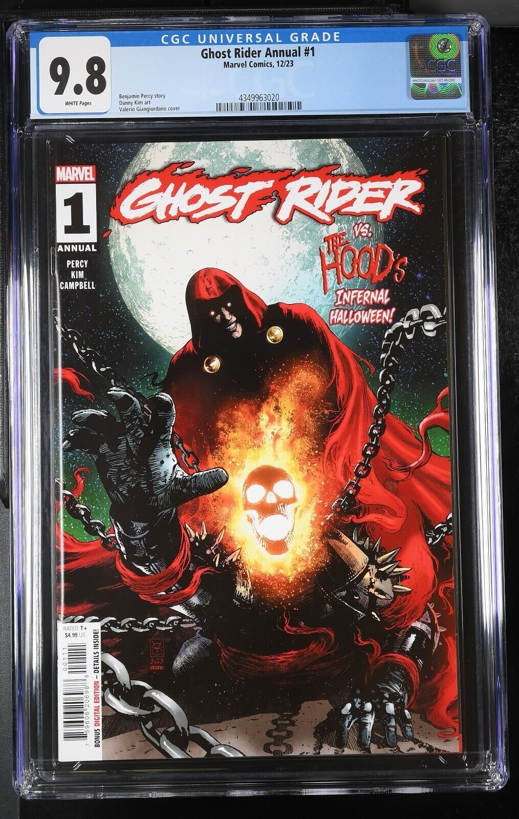 Ghost Rider Annual #1 CGC 9.8 Johnny Blaze Vs The Hood Cover A Marvel ...