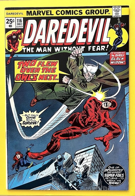 Daredevil 116 Black Widow the OWL Marvel (1974) | Comic Books - Bronze ...