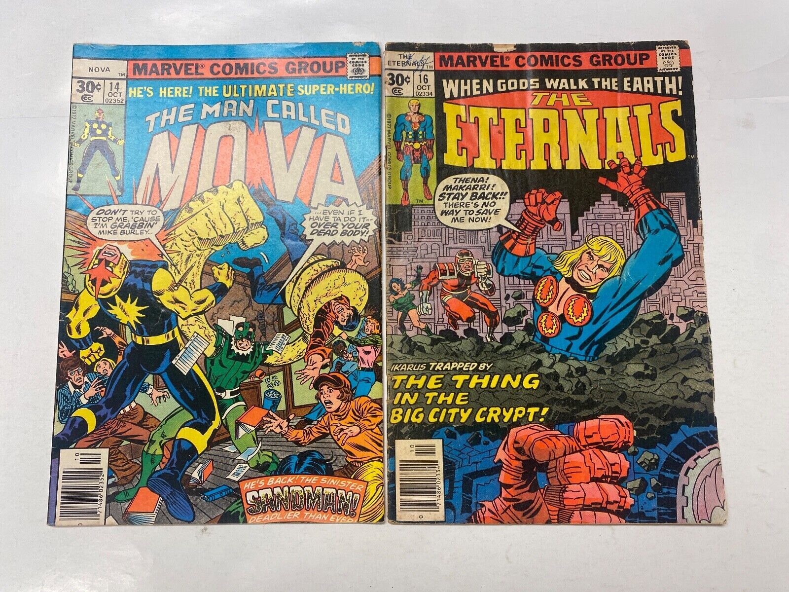 4 MARVEL comic books Nova #14 Eternals #16 Marvel Premiere #39 Kull #19 ...