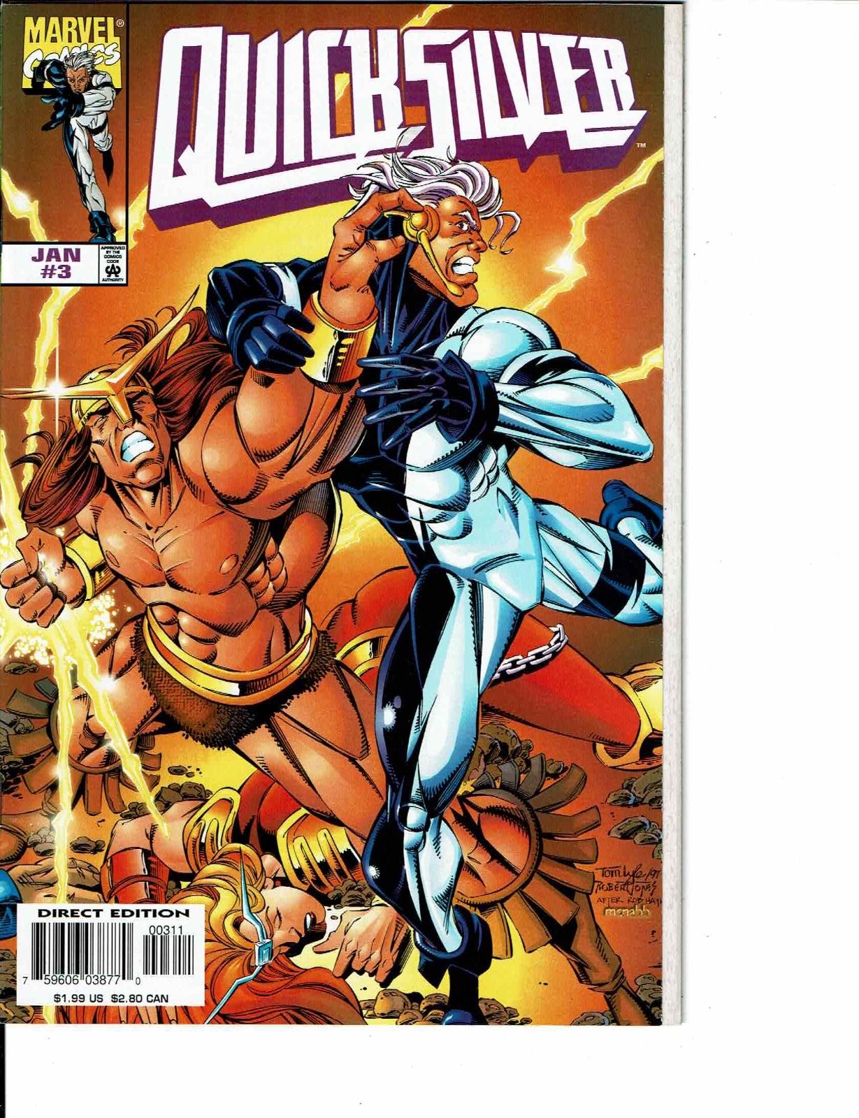 3 Quicksilver Marvel Comic Books # 1 2 3 X-Men Magneto Cyclops ...