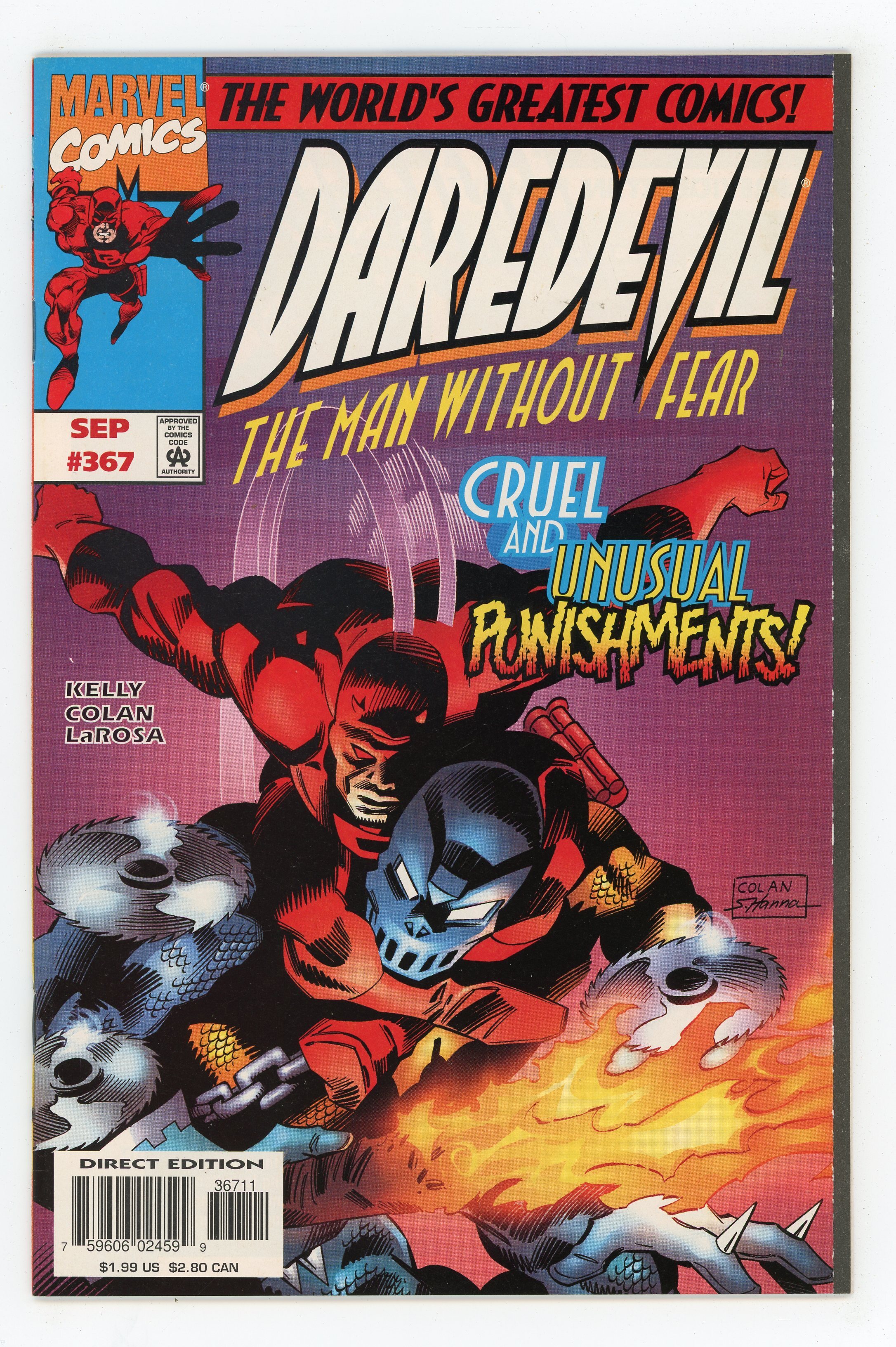 Daredevil #367 Joe Kelly Gene Colan Gladiator NM | Comic Books - Modern ...