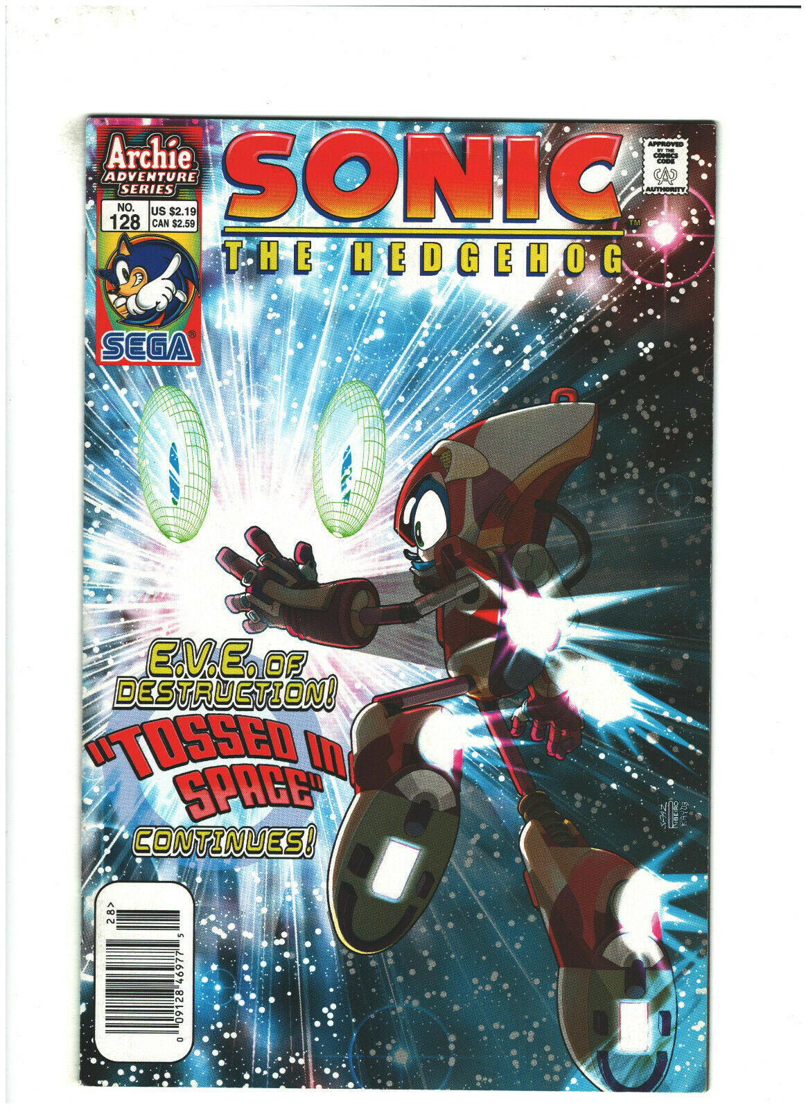 Sonic The Hedgehog #128 VF 8.0 Newsstand Archie Comics 2003 ...