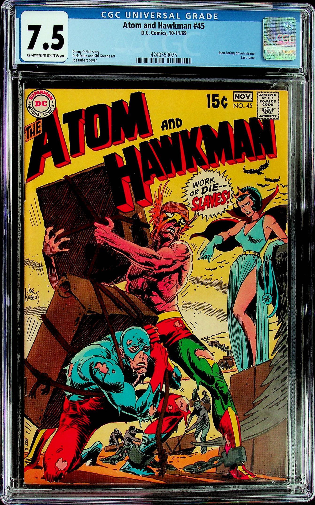 Atom and Hawkman #45 (1969) - CGC 7.5 - Cert#4240559025 | Comic Books ...