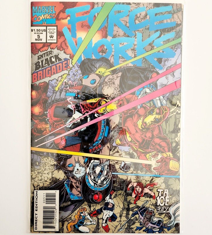 1994 Marvel Comics Work Force #5 Comic Book Vintage Ironman Black ...
