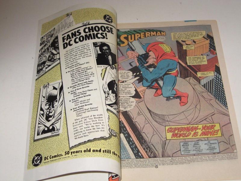Superman #413 (Nov 1985, DC) -NM- Condition | Comic Books - Copper Age ...