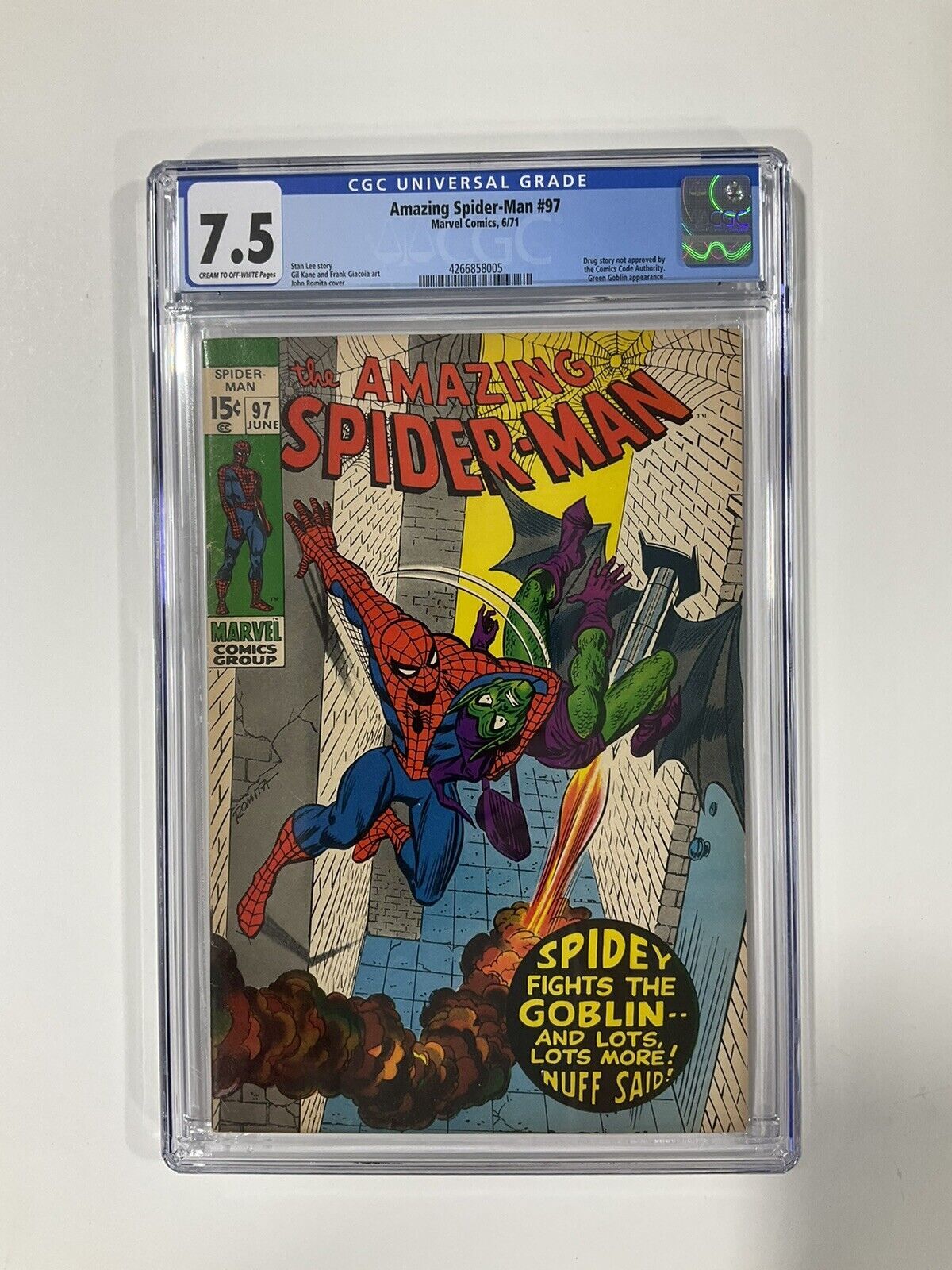 Amazing Spider-Man 97 CGC 7.5 Cream To Off White 1971 Marvel | Comic ...
