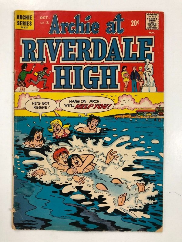 ARHIE AT RIVERDALE HIGH 3 (October 1972) GOOD+ Archie the Lifeguard ...