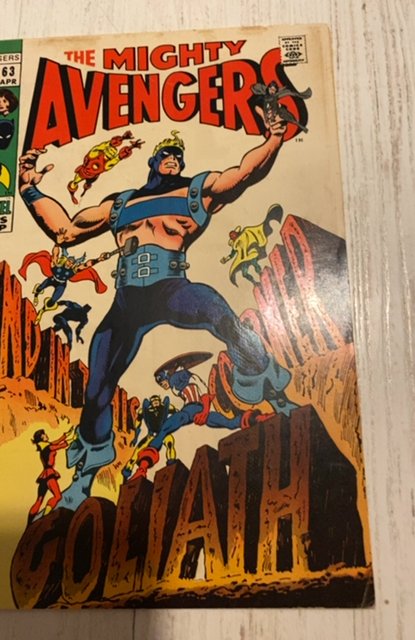 The Avengers #63 (1969)and in this corner Goliath | Comic Books ...