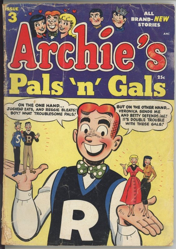 Archie's Pals and Gals #3 (1955) - 1.8 GD- *Giant Size Golden Age ...