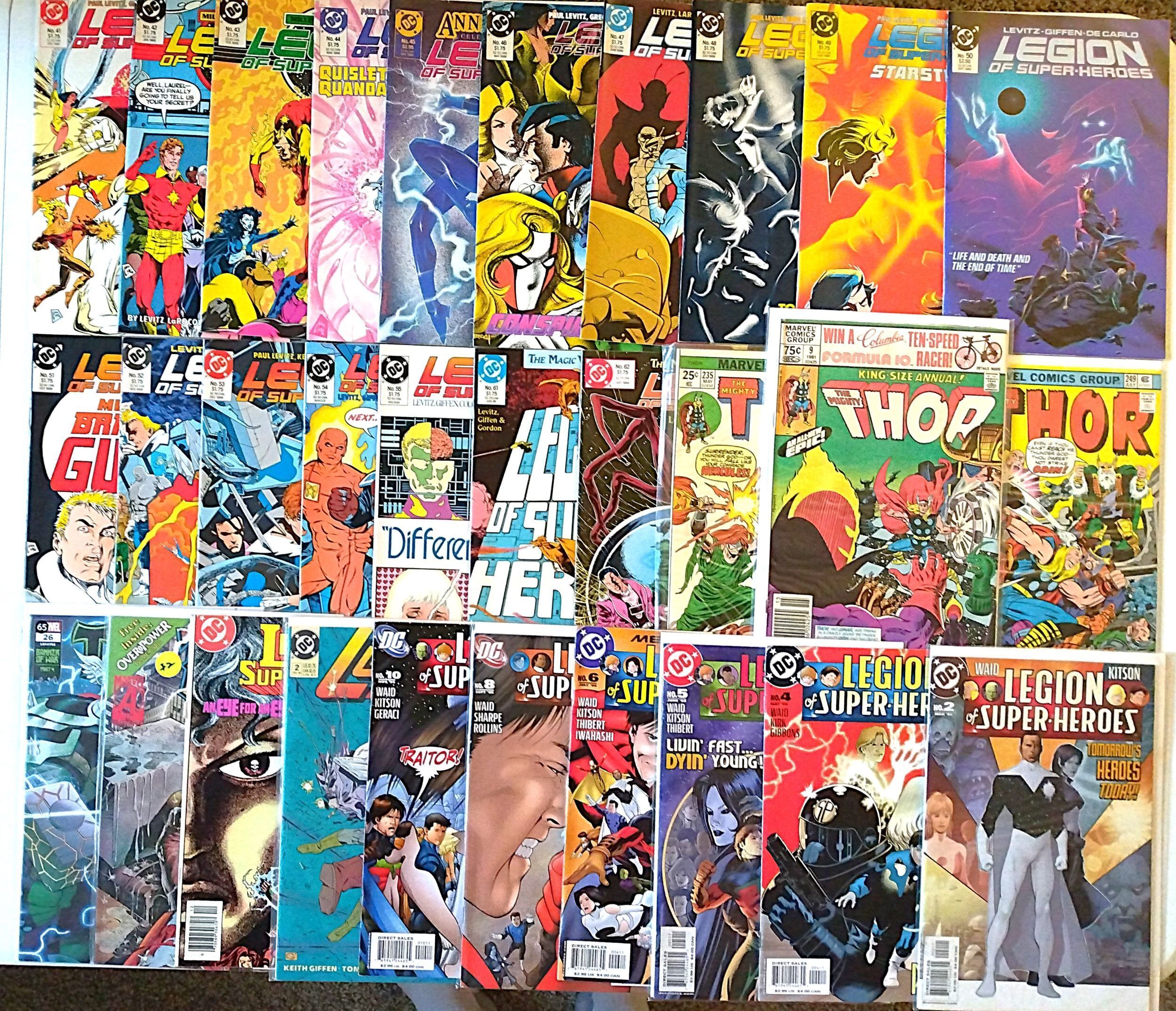 LOT: Legion of Super Heroes and Others. 50 Items at VF (8.0) Average ...