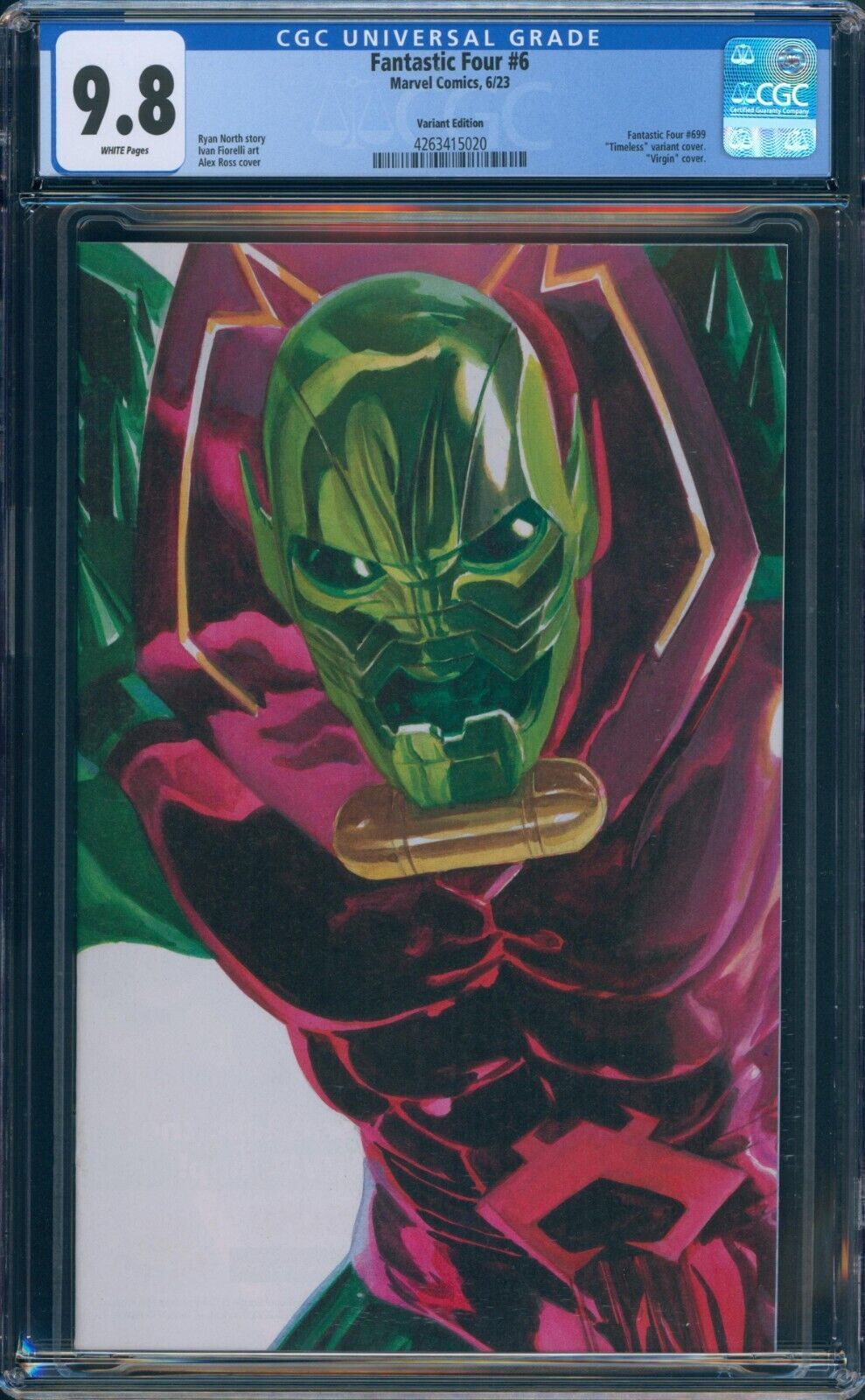 Fantastic Four #6 CGC 9.8 Alex Ross Timeless Annihilus Virgin Marvel ...